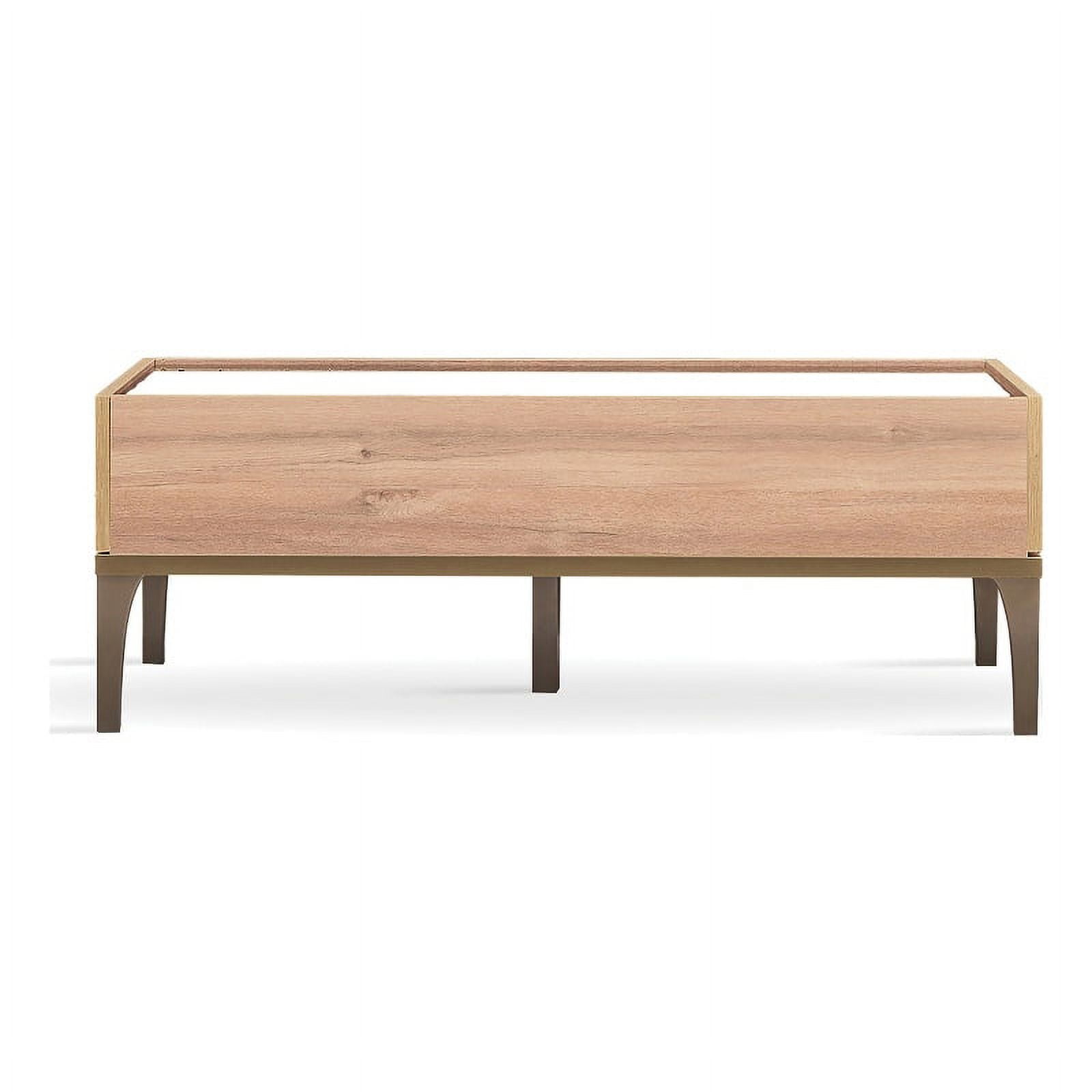 Enza Home Sona Engineered Wood Coffee Table in Light Walnut Brown ...
