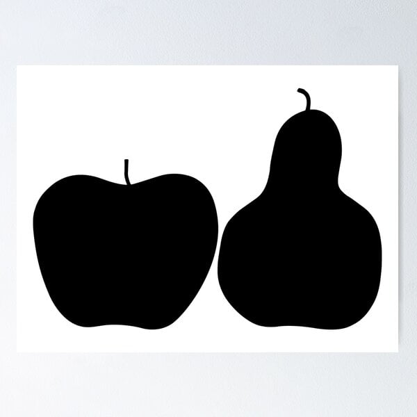 Enzo Mari - Apple And Pear Poster Wall Art, Modern Wall Decor For ...