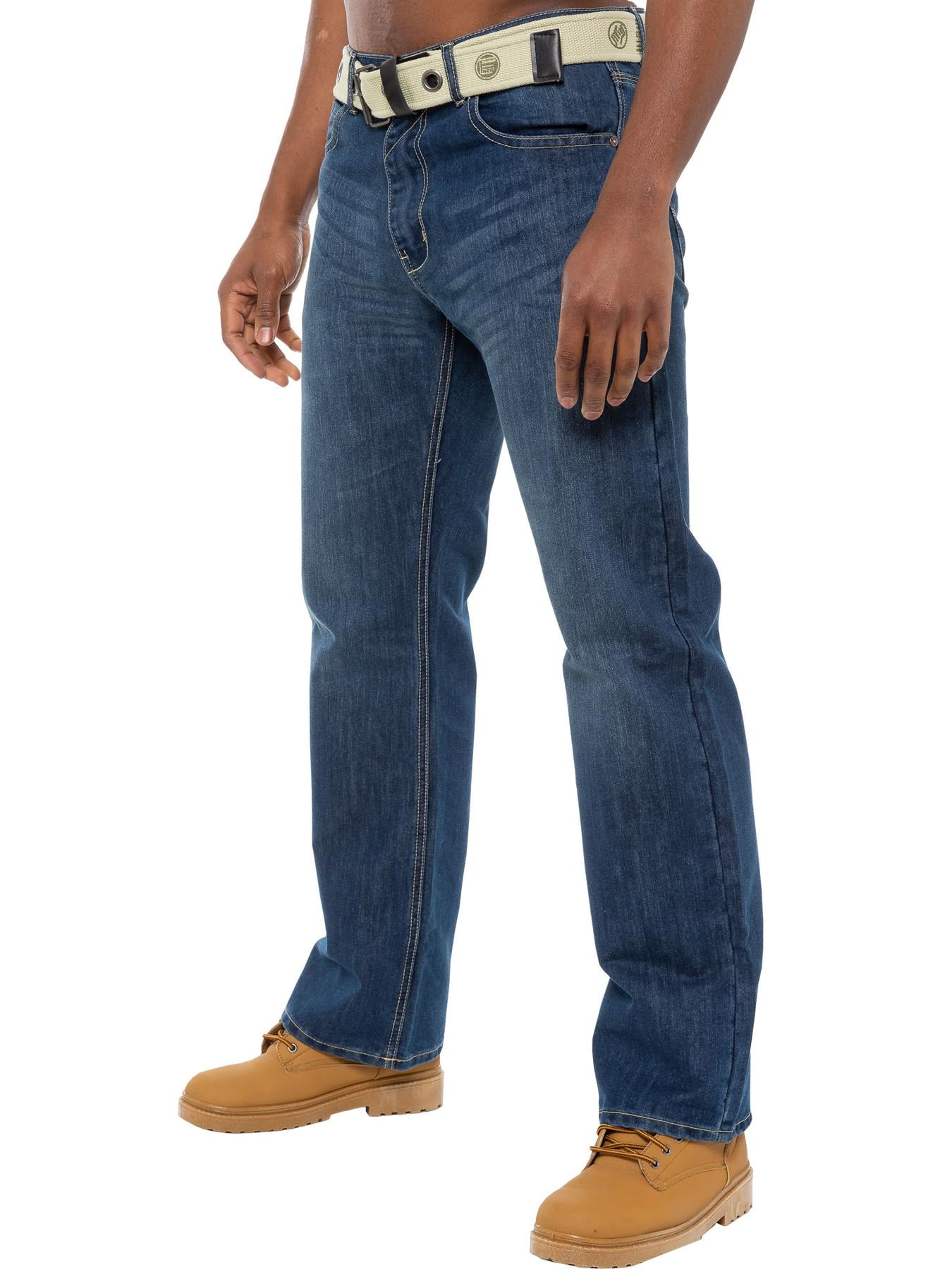 Enzo Mens Regular Fit Straight Leg Jeans - Walmart.com