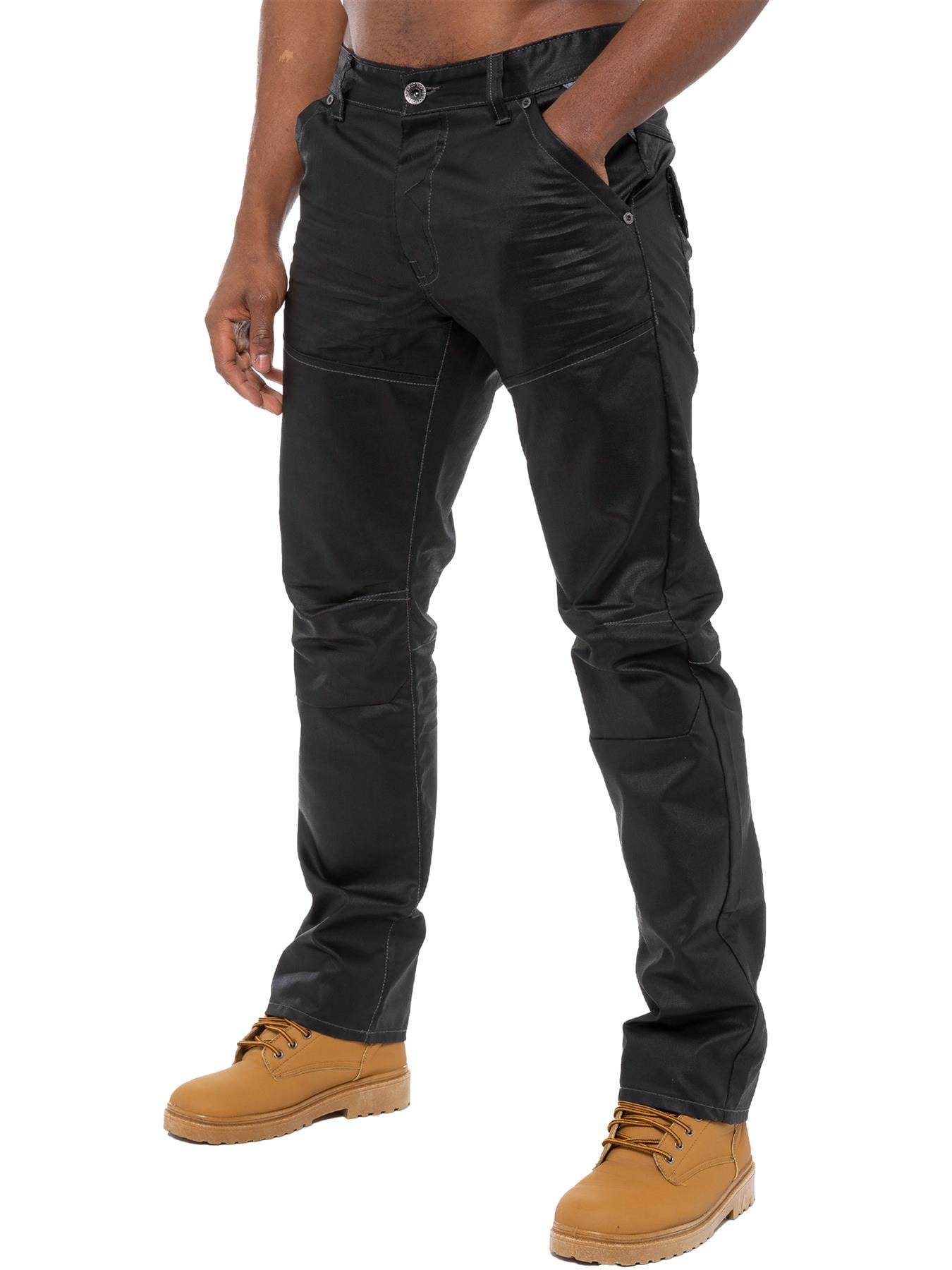 Enzo Mens Straight Leg Jeans Designer Denim Trousers - Walmart.com