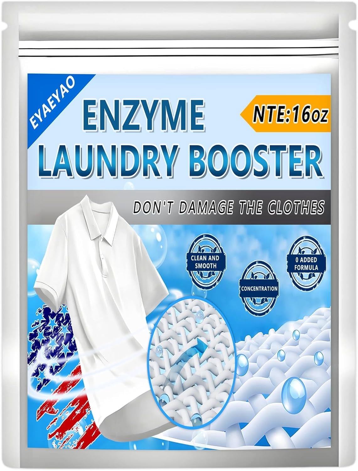 Enzyme Laundry Booster Odor Remover - 2 lbs Enzymatic Clothes Stain ...