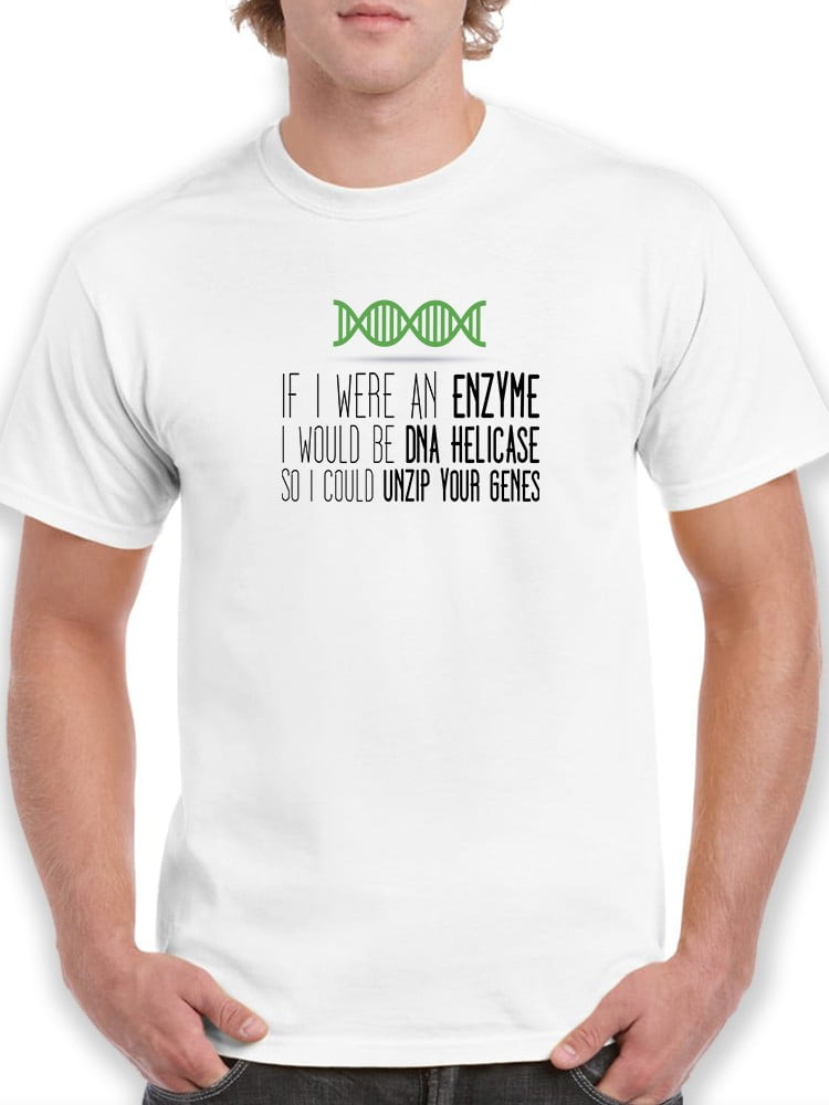 Enzyme Love Graphic Biology Quote Men White T-Shirt, Male Large ...