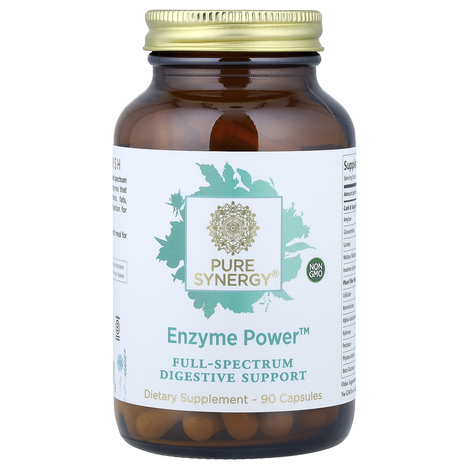 Enzyme Power, Full-Spectrum Digestive Support, 90 Capsules, Pure ...