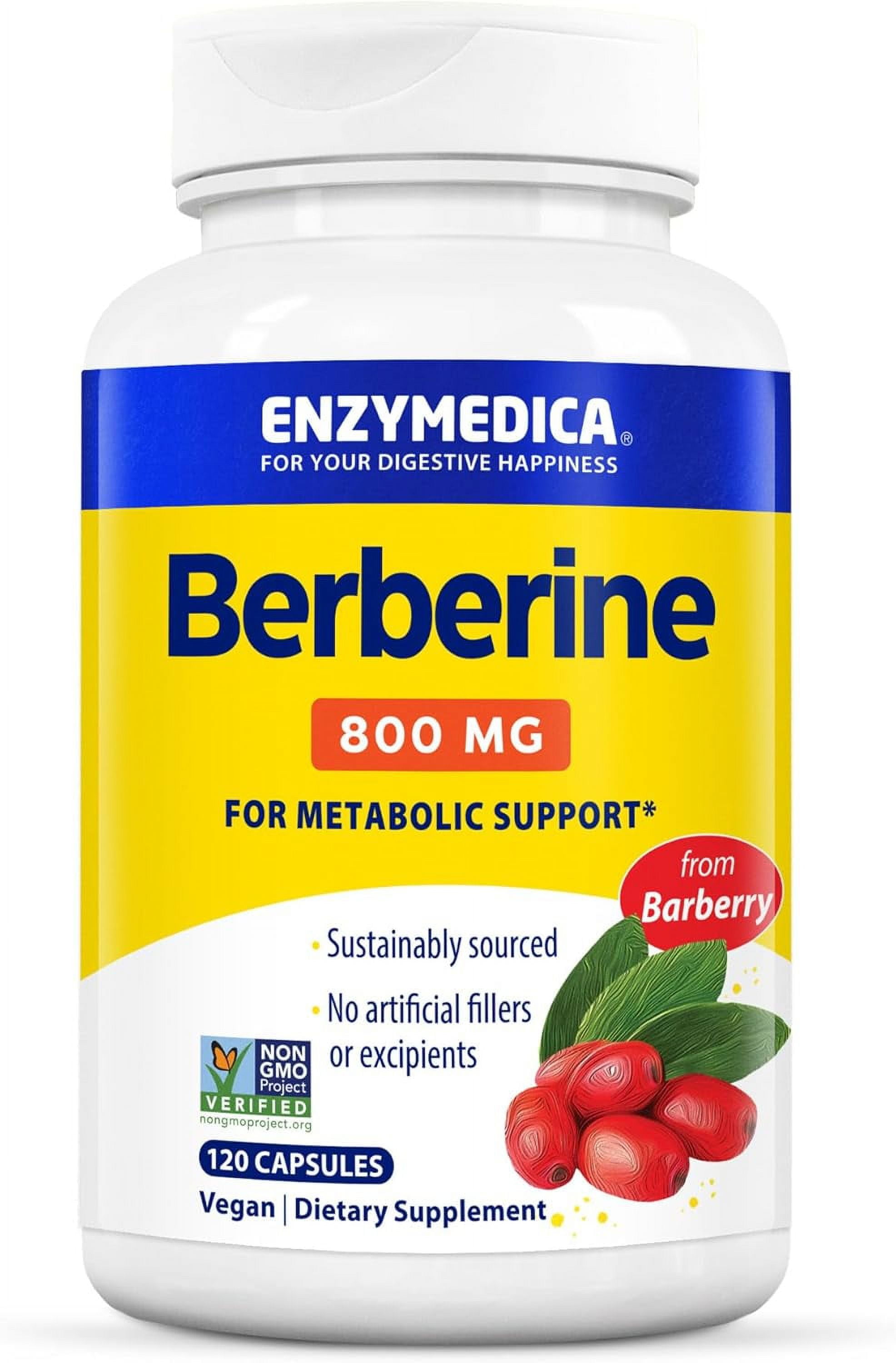 Enzymedica, Berberine, 800mg, 120 Count - Walmart.com