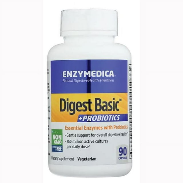 Enzymedica Digest Basic + Probiotics 250 Million Cfu 90 Caps - Walmart.com