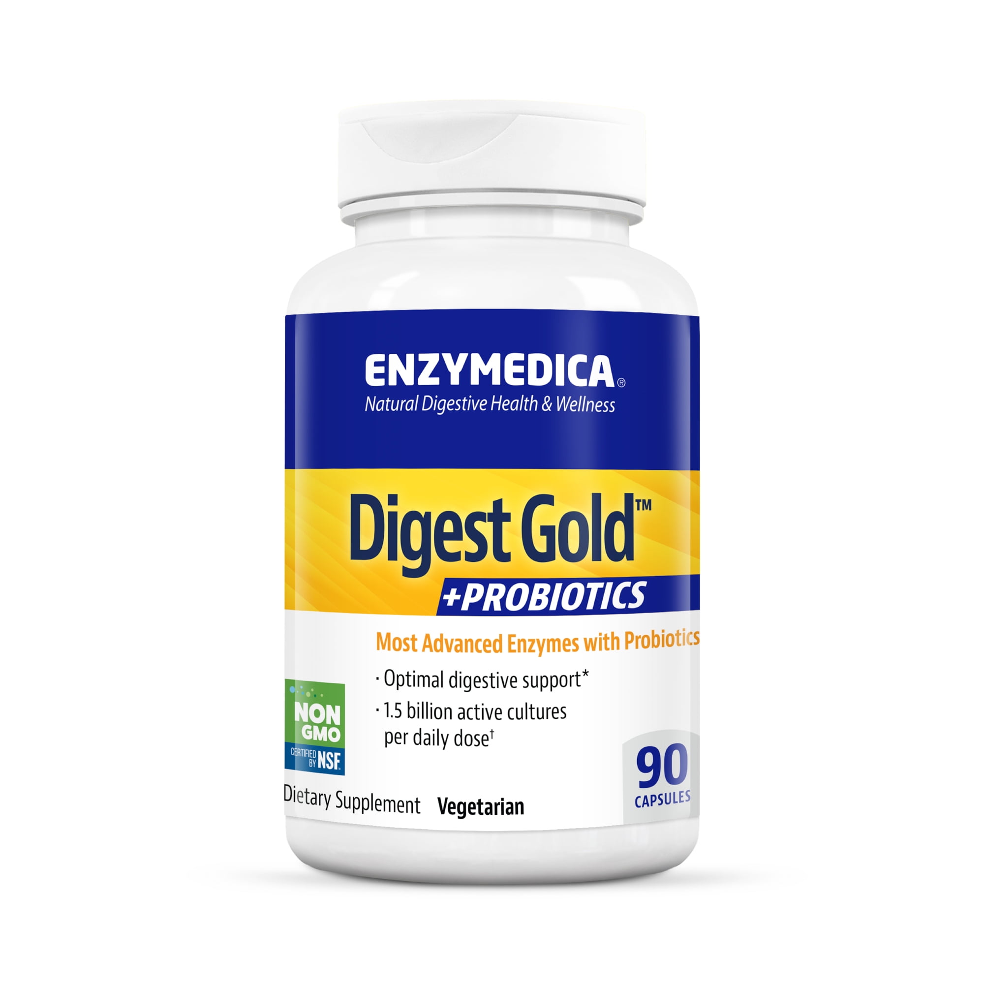 Enzymedica Digest Gold + Probiotics, Advanced Natural Digestion, 1.5 ...