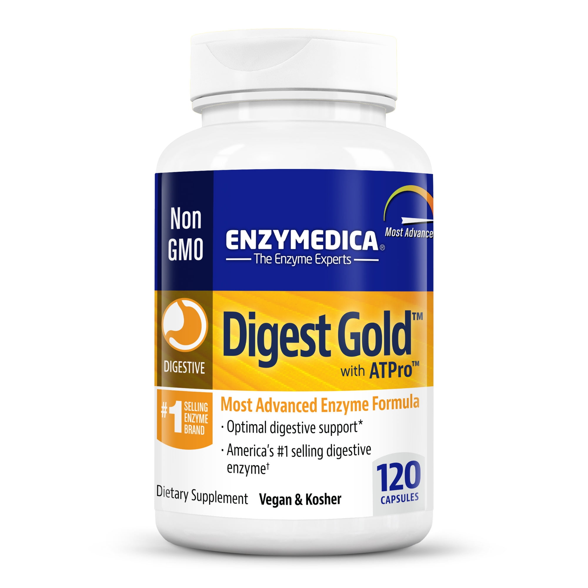 Enzymedica Pure Essential Dietary Digestion Support with Digest Gold ...