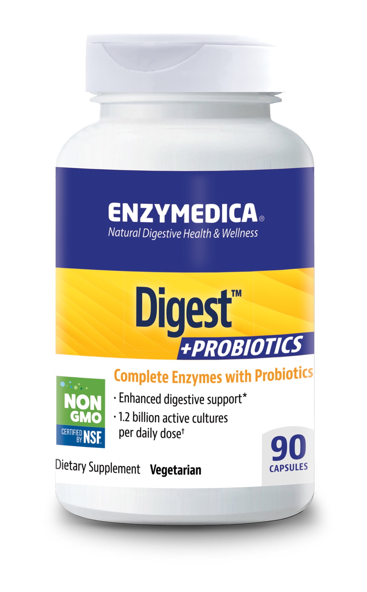 Enzymedica, Digest Complete + Probiotics, Full-Range, Everyday Enzymes ...