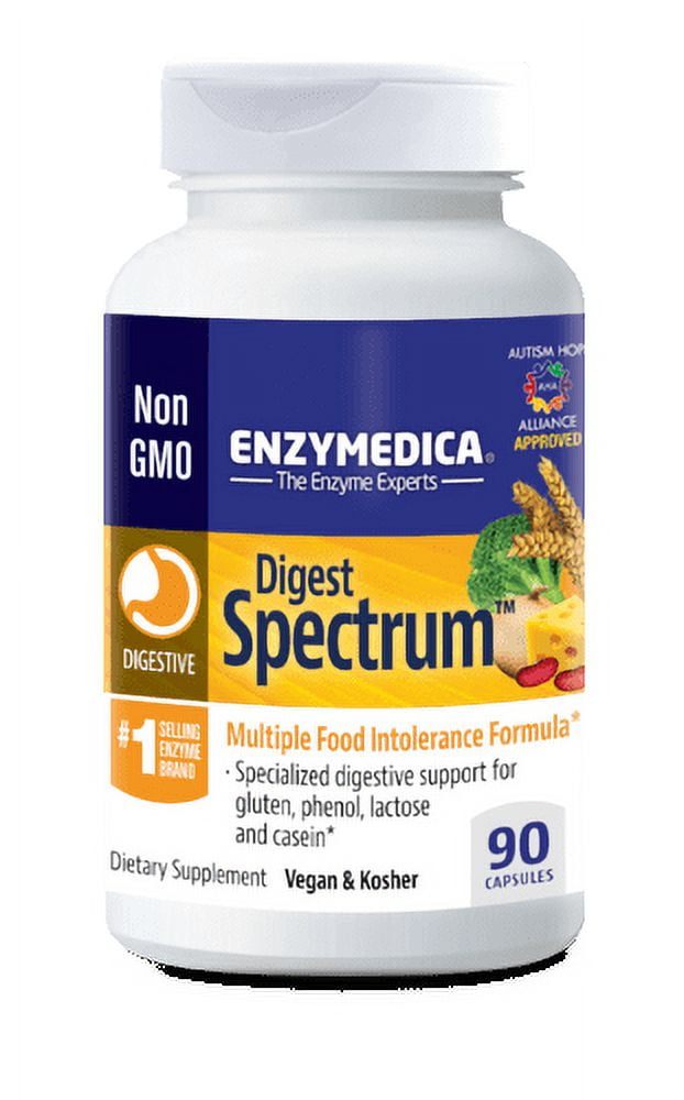 Enzymedica Digest Spectrum, Digestive Enzymes, Dairy & Lactose ...