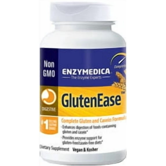 Enzymedica GlutenEase Enzyme Pills, Gluten Digestive Supplement, 60 ...