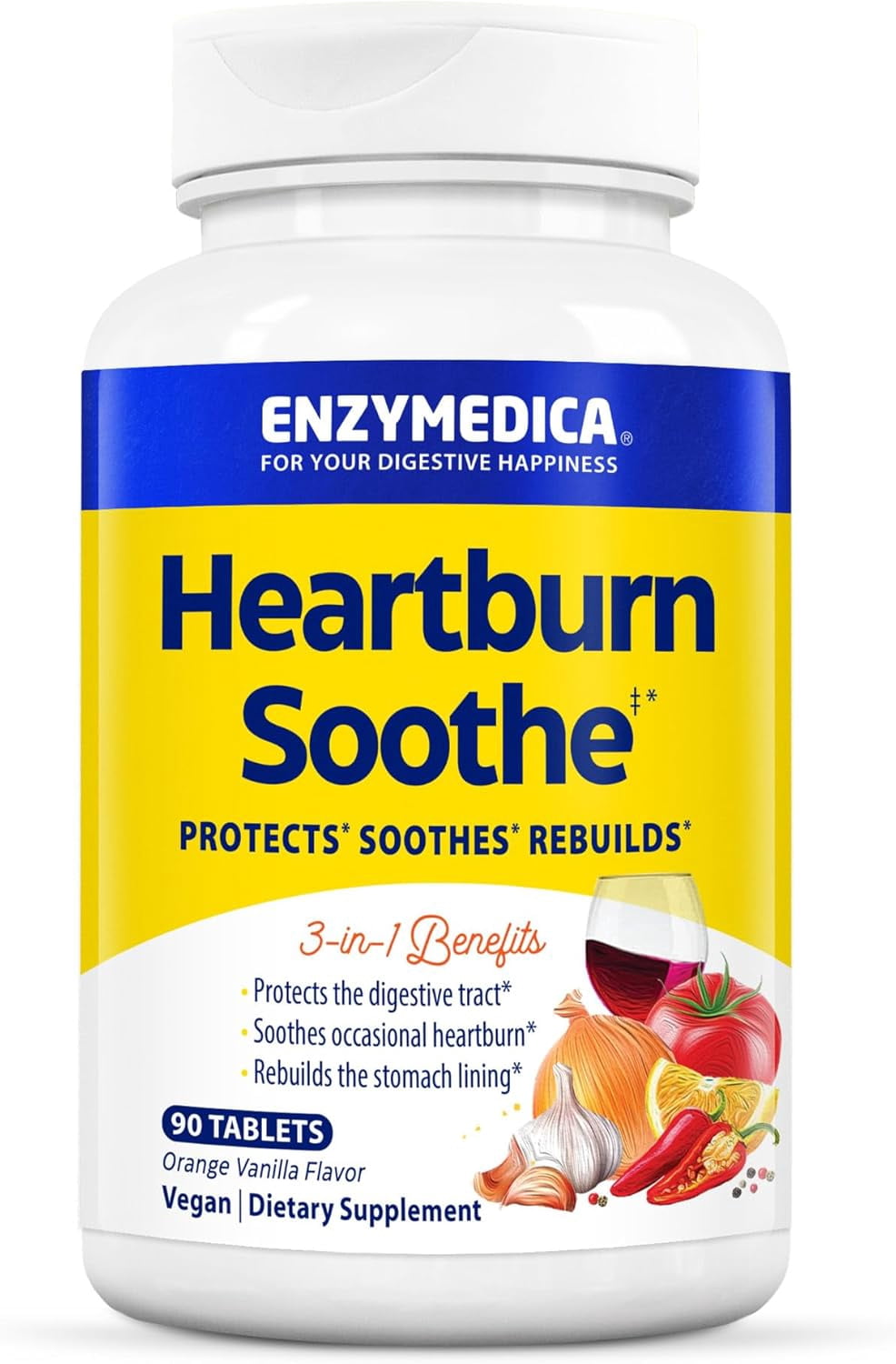 Enzymedica Digestive Aid for Bowel Health, Soothes Heartburn, Fast ...