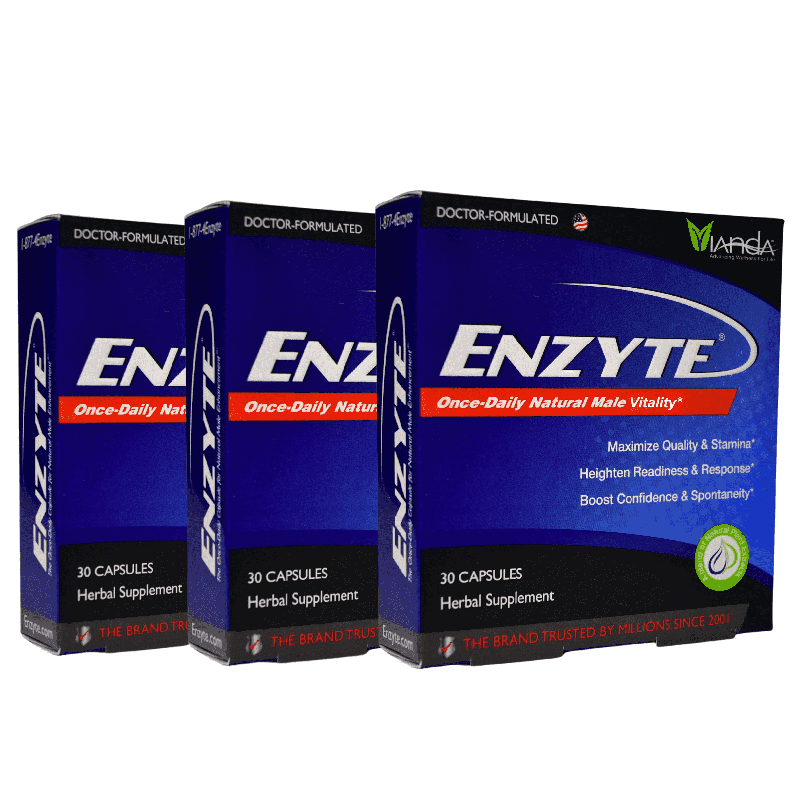 Enzyte® Natural Male Vitality Supplement with Asian Ginseng, Ginkgo ...