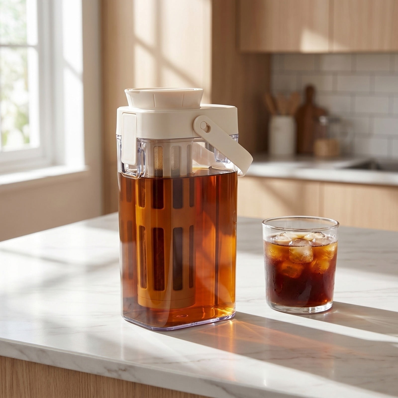 Eolstice 1000ml Cold Brew Coffee Kettle, Large Iced Tea Pitcher, Fruit ...
