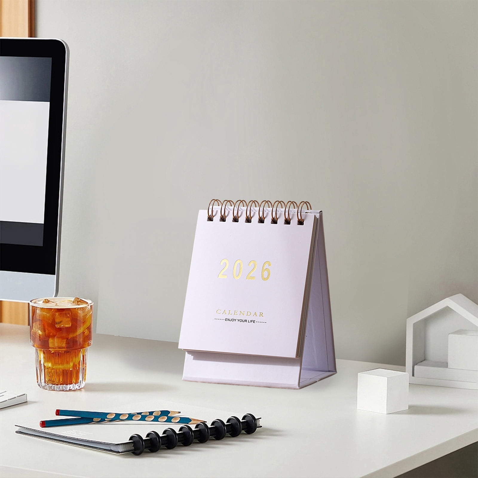 Eolstice 2026 Minimalist Desk Calendar Planner, English Date Display ...