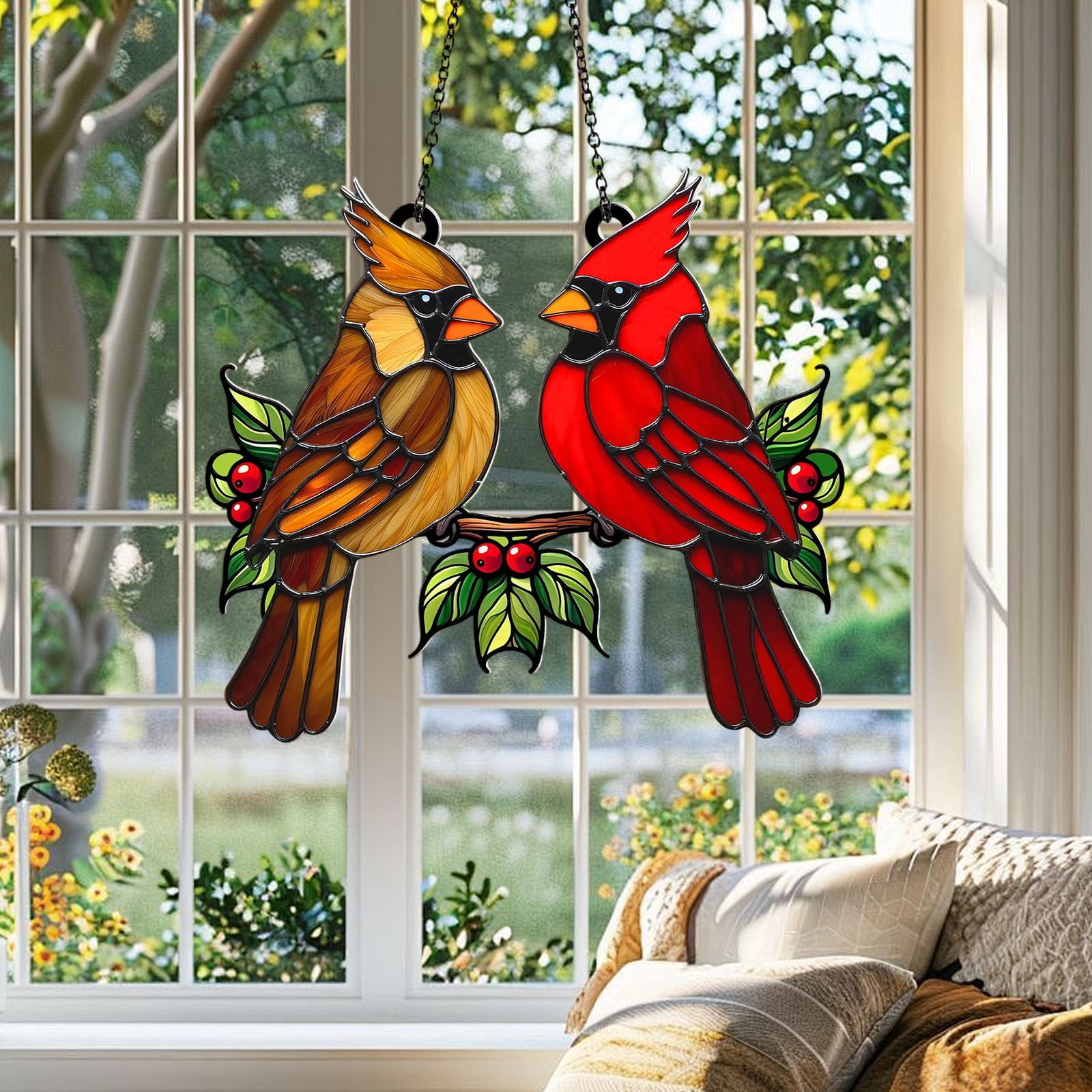 Eolstice Colorful Acrylic Owl Patriotic, Red White Blue Window ...