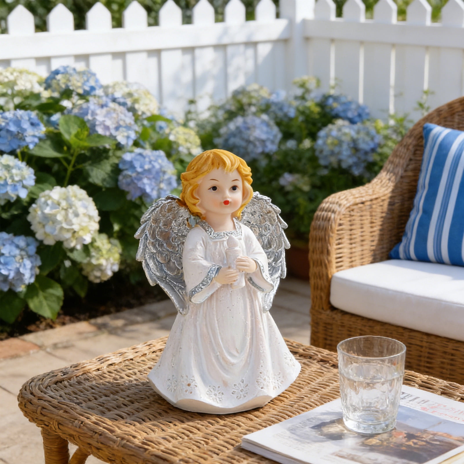 Eolstice Cute Girl Statue Study, Living Room Desktop Resin Crafts ...