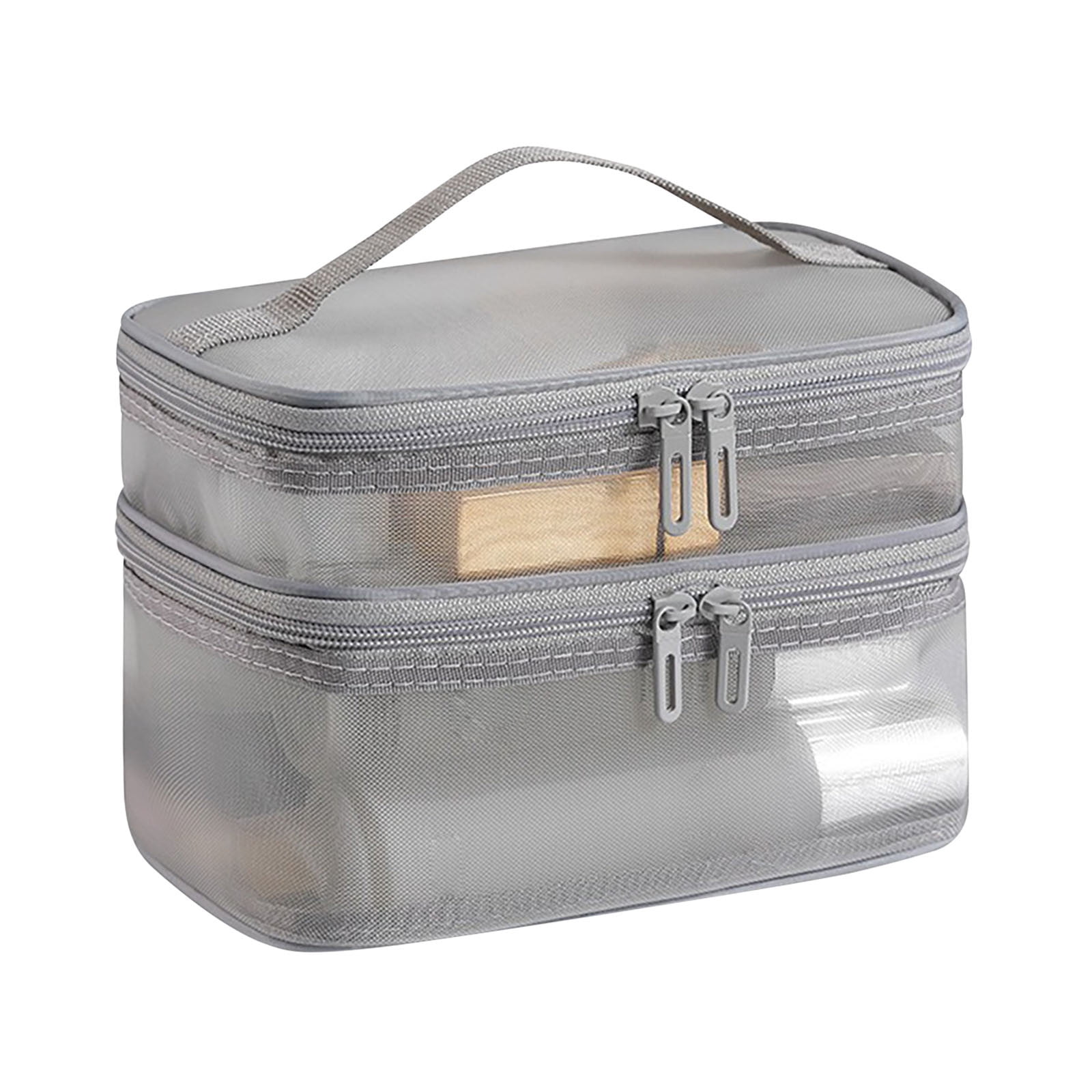 Eolstice Double Compartment Cosmetic Organizer Pouch, Water Resistant ...