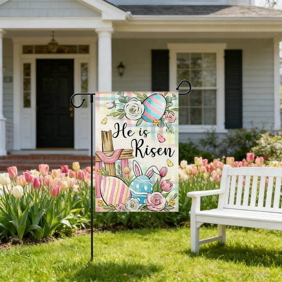Eolstice Easter Garden Flag, Double-sided Spring Flag, Outdoor Holiday ...
