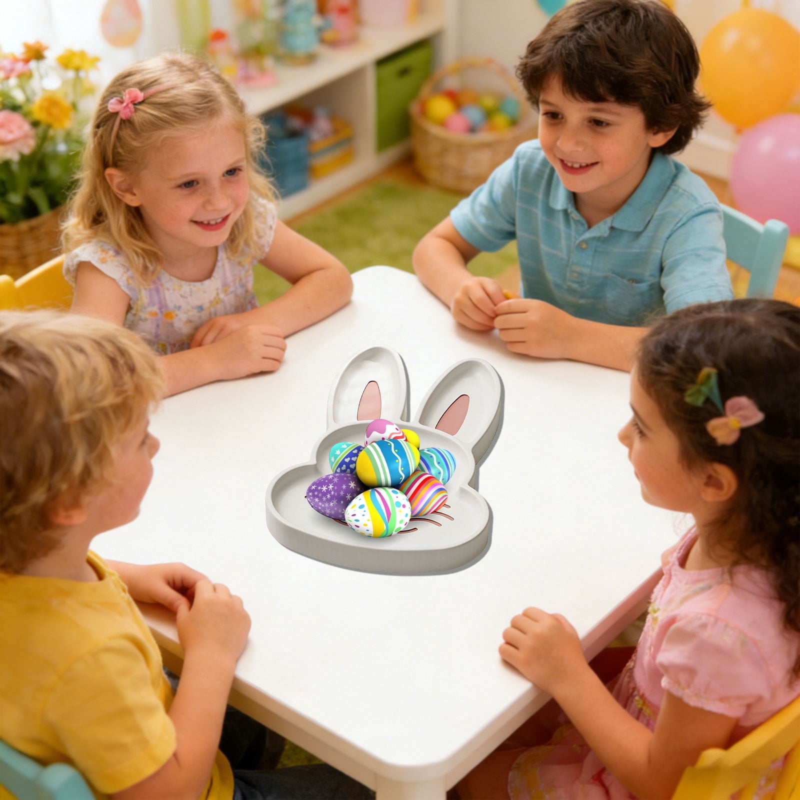 Eolstice Easter Tray Dropper Mould, DIY Holiday Decoration Bunny Easter ...