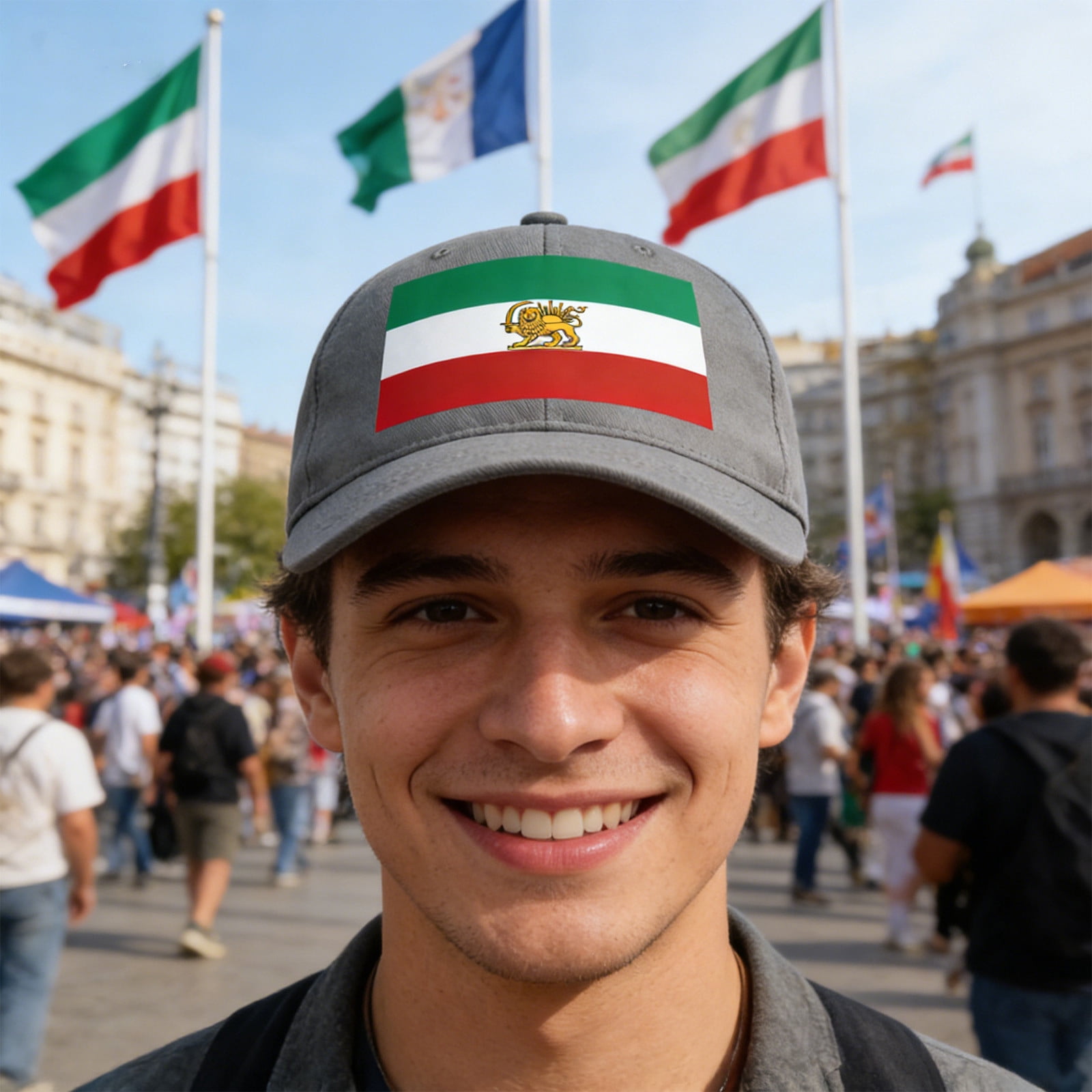 Eolstice Flag Hat Iranian Flag Hat, Patriotic Cap with Flag Design, National Pride Hat, for ...