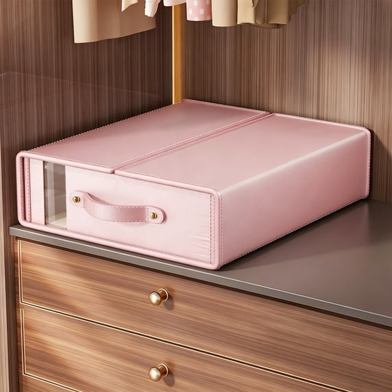 Eolstice Foldable Storage Bin with Clear Window and Handle, Large ...