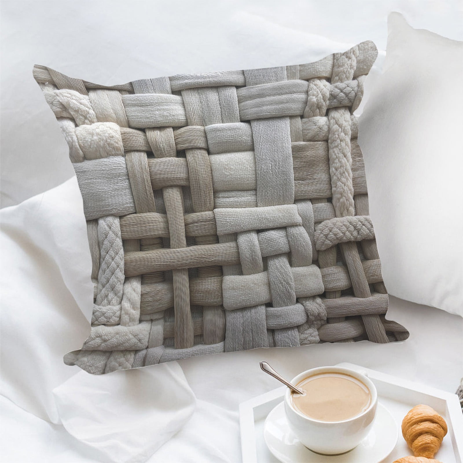 Eolstice Lint Short Pile Knit Pillowcase, Soft Cozy Decorative Pillow ...