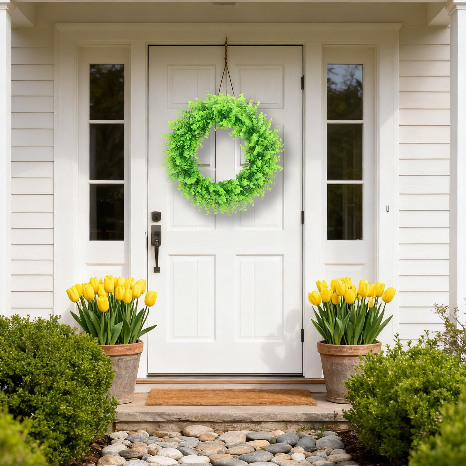 Eolstice Living Room Home Decoration Simulation Wreath, Garden Door ...