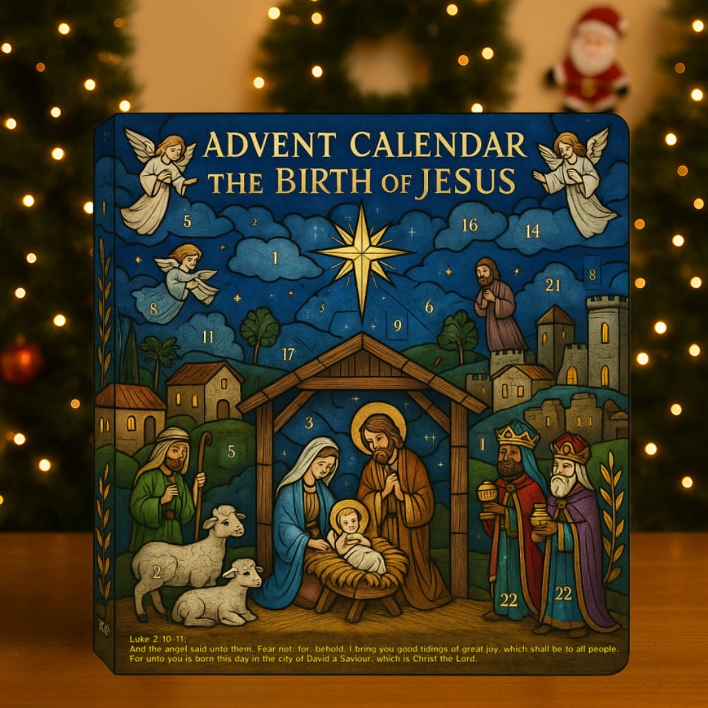 Eolstice Meaningful to Bethlehem Advent Calendar, Religious Christmas ...