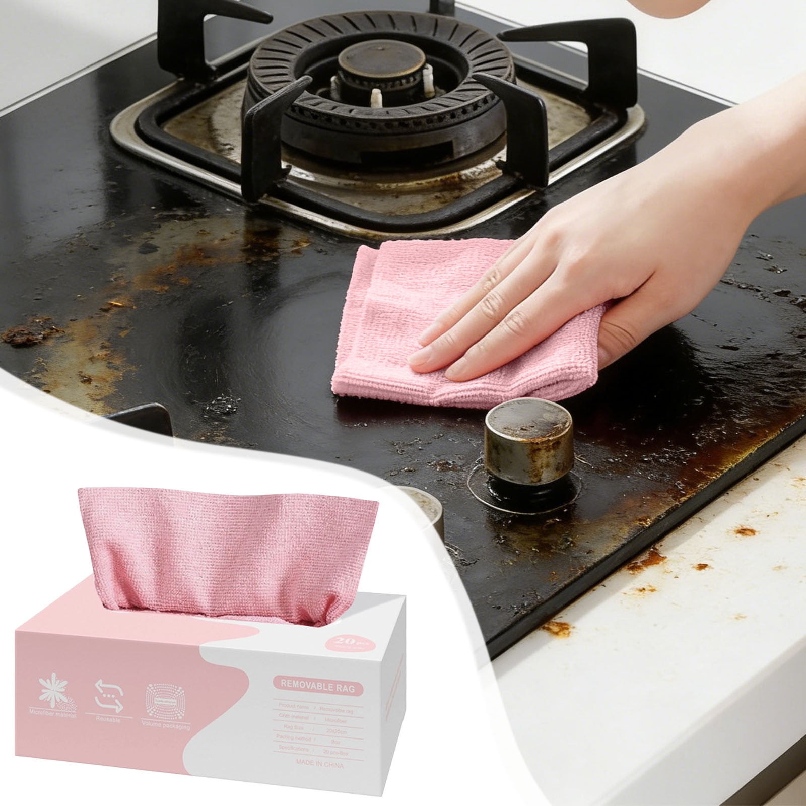 Eolstice Microfiber Cleaning Cloth Rags, Reusable Microfiber Towels ...