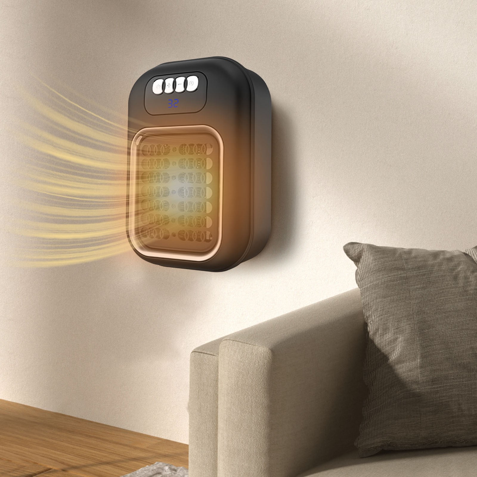 Eolstice Mini Heater for Small Household Use, Portable Wall Mounted ...
