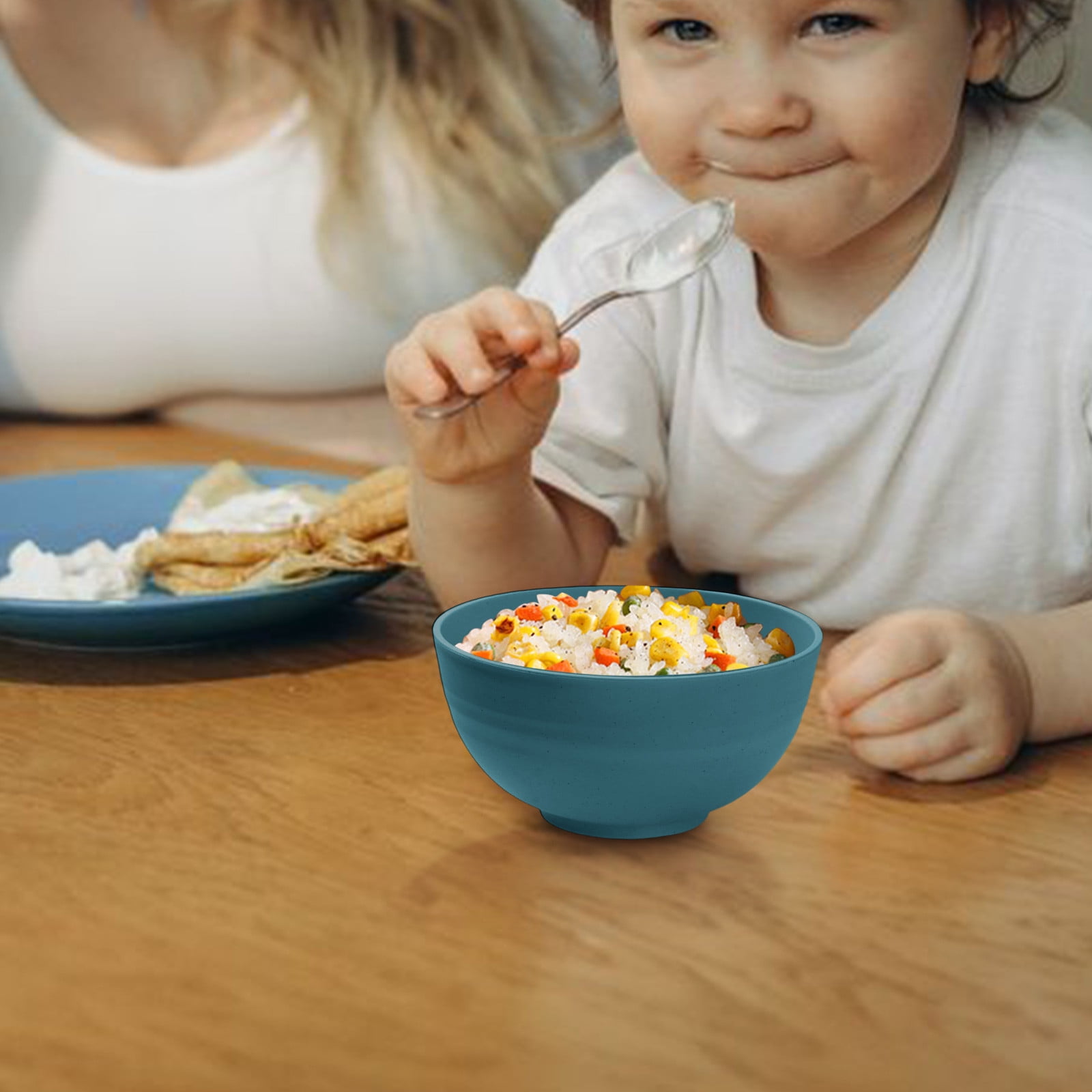 Eolstice Plastic Bowls, Microwave and Dishwasher Safe, Cereal Bowl ...