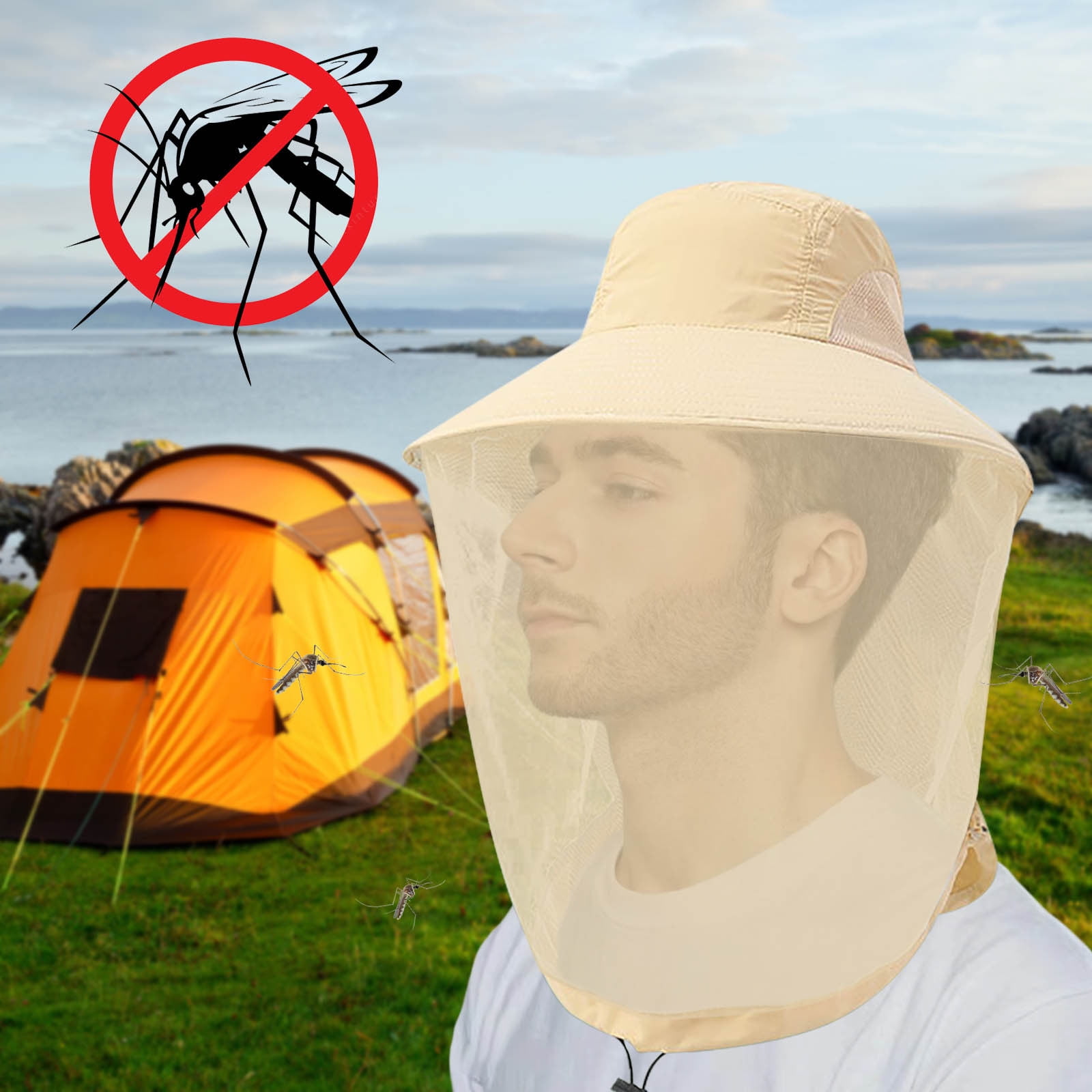 Eolstice Protective Mesh Net Sun Hat, Beekeeping Insect Shield Head ...
