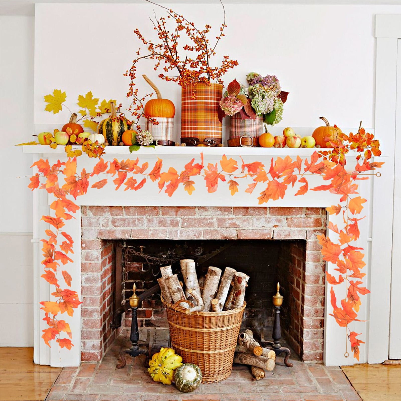 Eolstice Realistic Sturdy Simulated Maple Leaf Vine Decor, Autumn ...