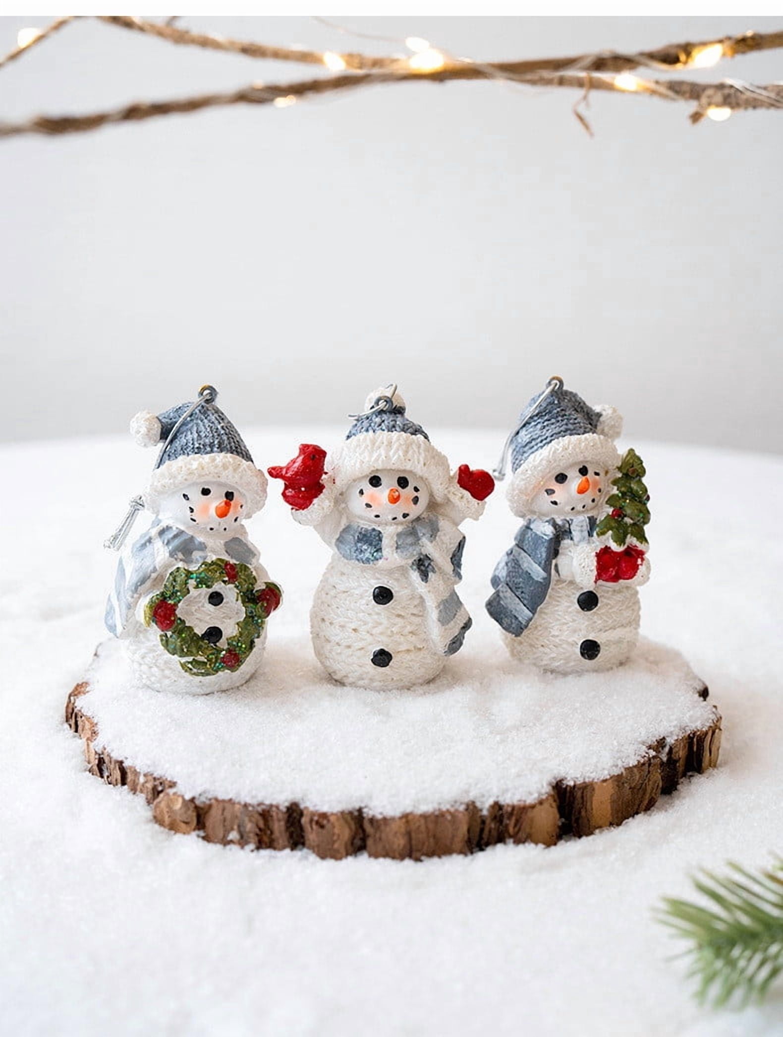 Eolstice Sturdy Christmas Decoration, Resin Snowman Bear for Desktop ...