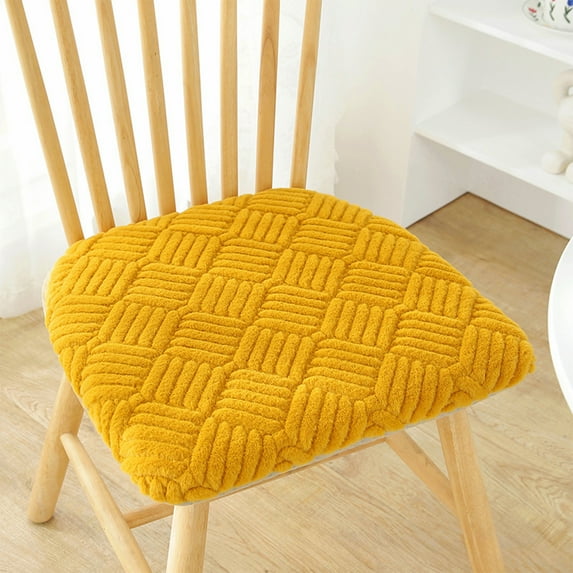 Eolstice Thick Warm Dining Chair Cushion, Washable Rabbit Plush Seat ...