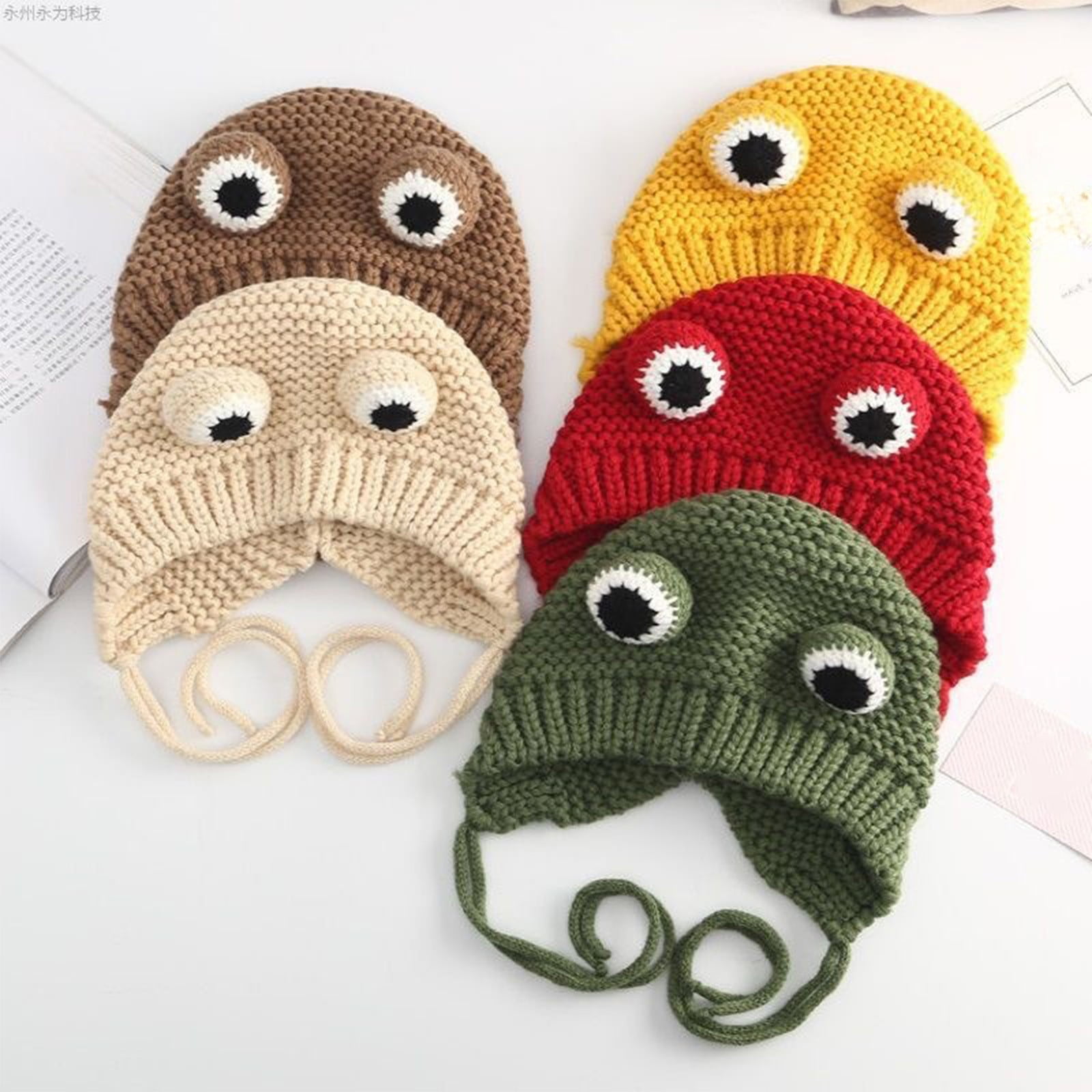 Eolstice Winter Knit Beanie Hat, Warm Fleece Lined Adjustable Cap, Cold ...