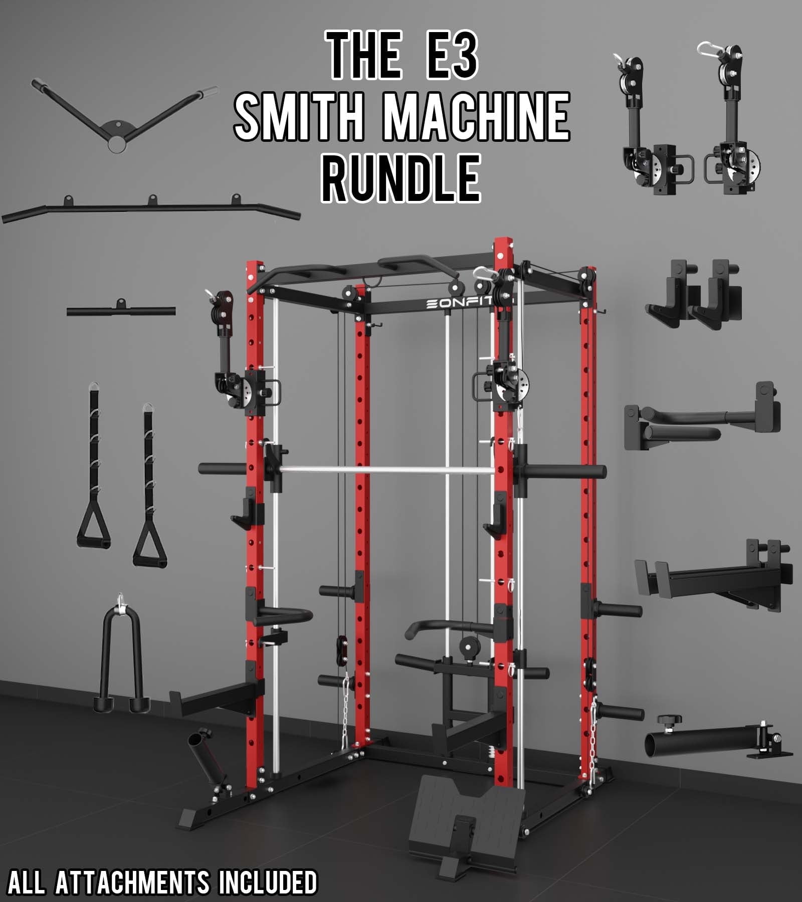 Eonfit E3 Smith Machine with 3D Rotating Arm for Home Gym Equipment ...