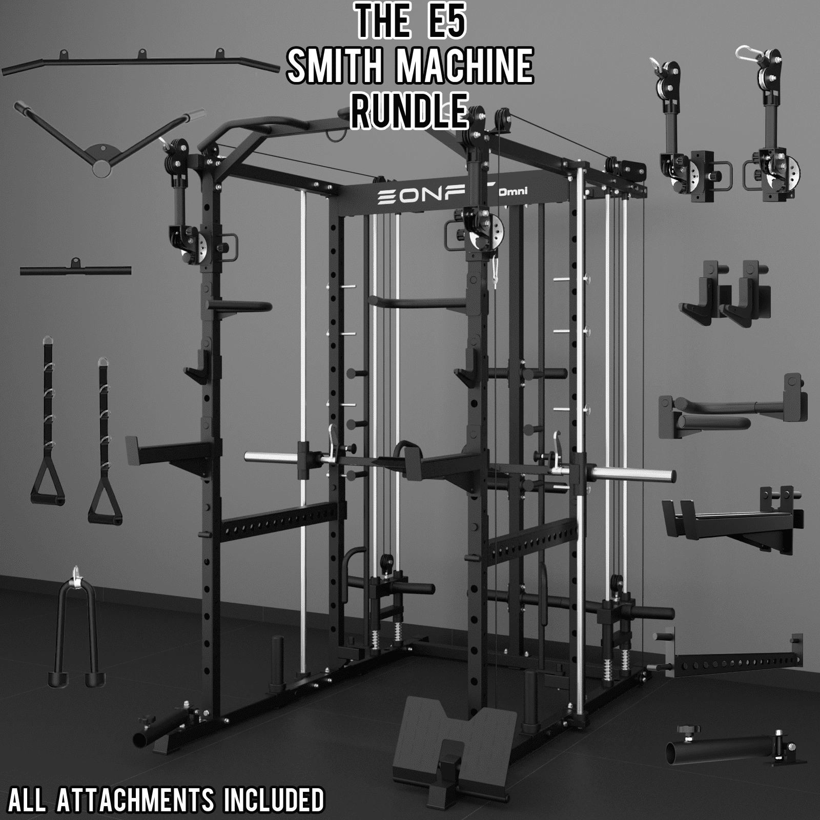 EonfitOmni Eonfit E5 Smith Machine with 3D Rotating Arms, Vertical Leg ...