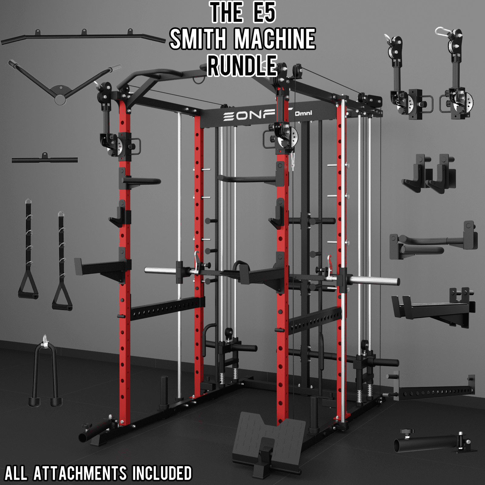 EonfitOmni Eonfit E5 Smith Machine with 3D Rotating Arms, Vertical Leg ...