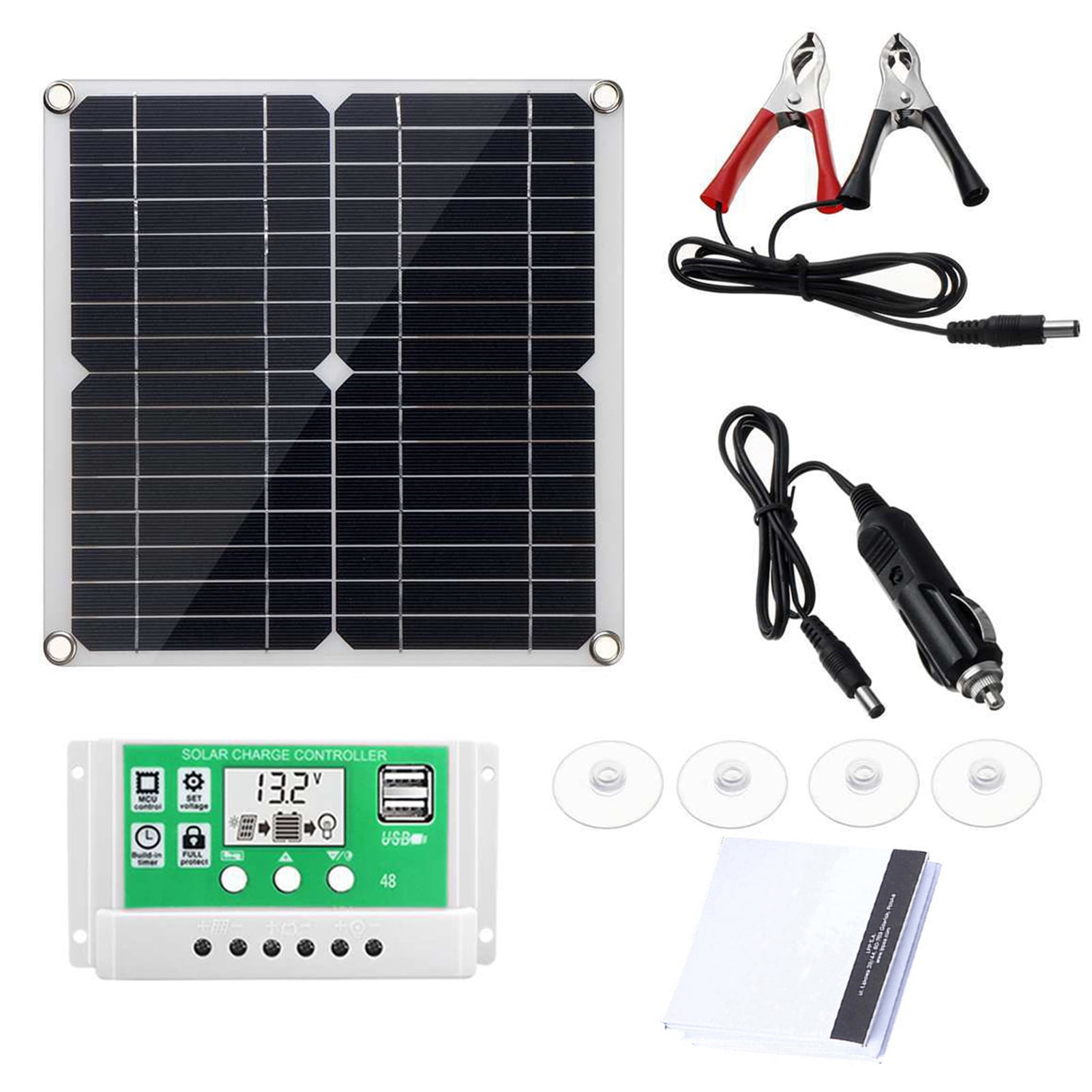 Eonox 20W Monocrystalline Solar Panel Kit with Controller IP64 ...