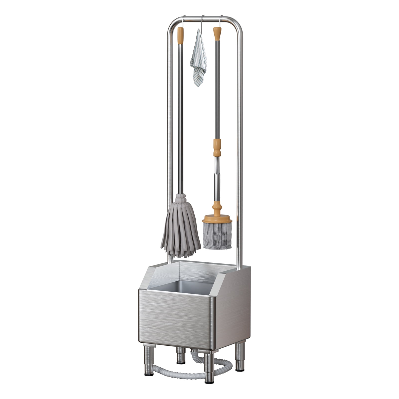 Eonox Stainless Steel Utility Sink with Overhead Drying Rack ...