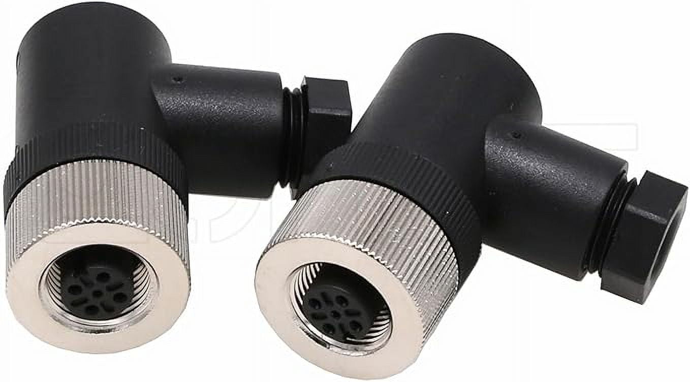 Eonvic 2pcs M12 5 Pin Female A Code Circular Aviation Plug Industrial ...