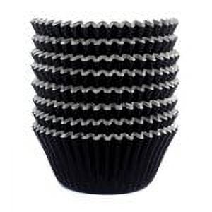 Eoonfirst Black Foil Metallic Cupcake Liners for Holiday Celebrations ...