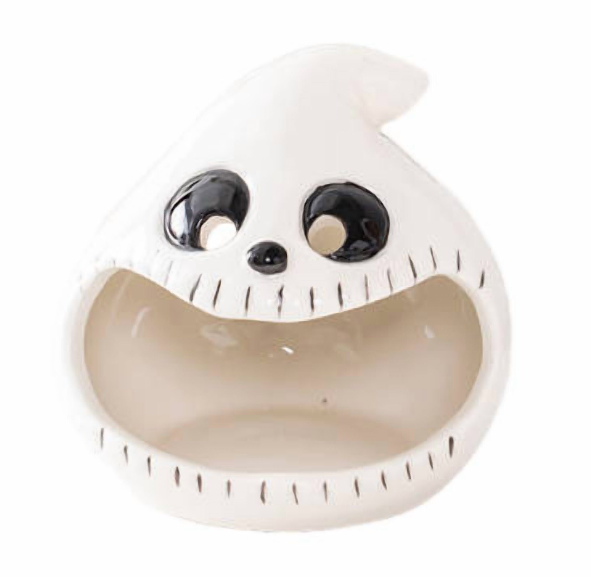 Eoozwa 1 Packs Halloween Ghost Candlesticks Ceramic Decor Spooky ...