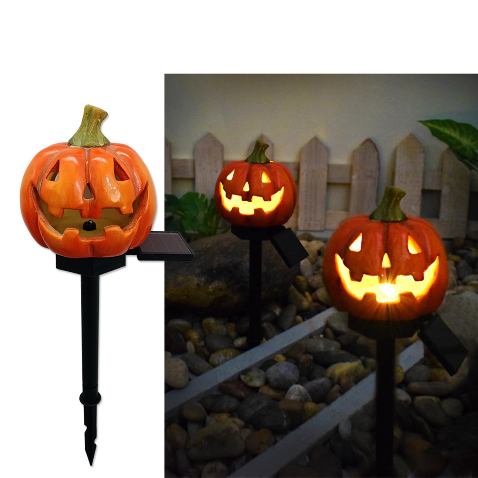 Eoozwa 1 Packs Halloween Solar Lights Outdoor Spooky Decorations for ...