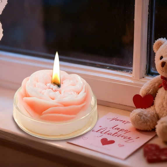 Eoozwa 1 Packs Rose Scented Candle Natural Soy Wax Long Lasting Floral ...