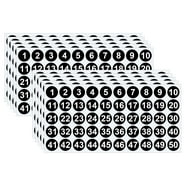 Uxcell Reflective Round Small Number Stickers, Self Adhesive Laser ...