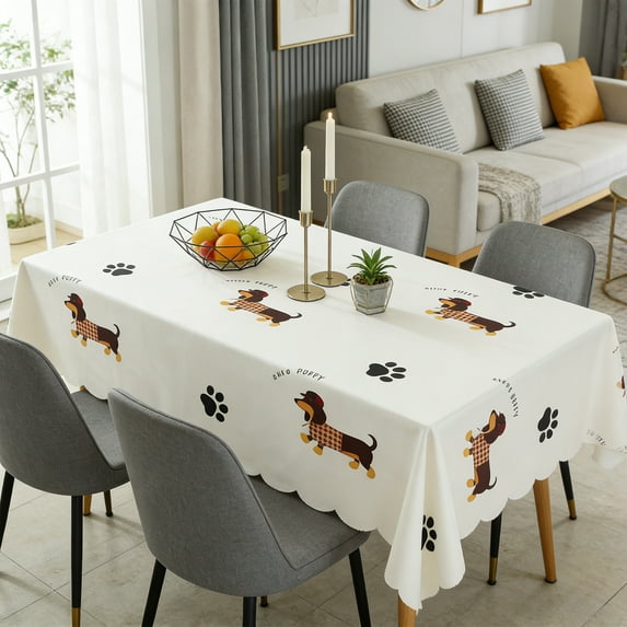 Eoozwa 2 Counts Rectangular Tablecloth Washable Wrinkle Resistant ...