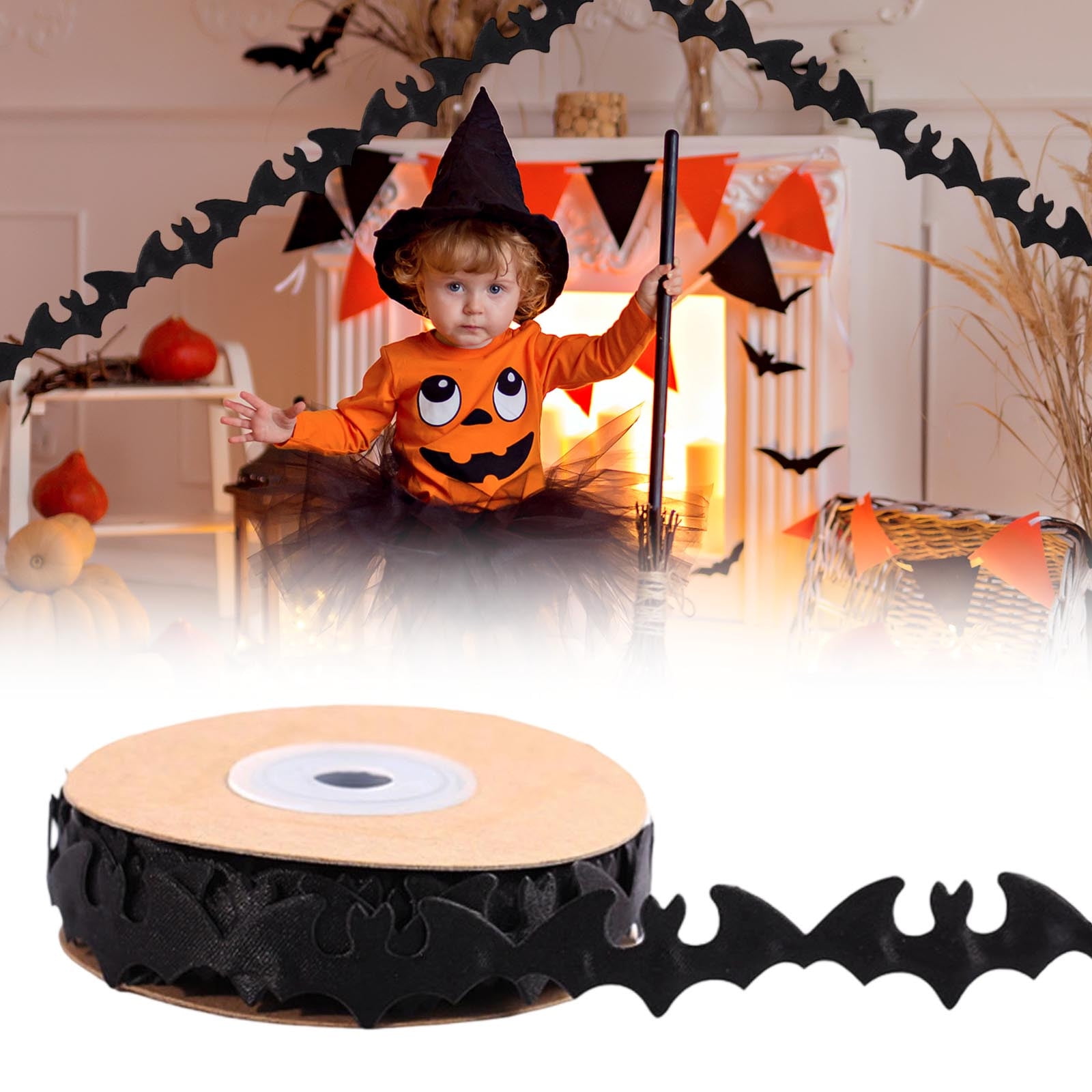 Eoozwa 2 Packs Halloween Ghost Ribbon Spooky Party Decor for Home ...