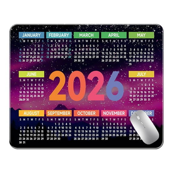 Eoozwa 2026 Calendar Mouse Pad Desk Mat Non Slip Rubber Base Large Size ...